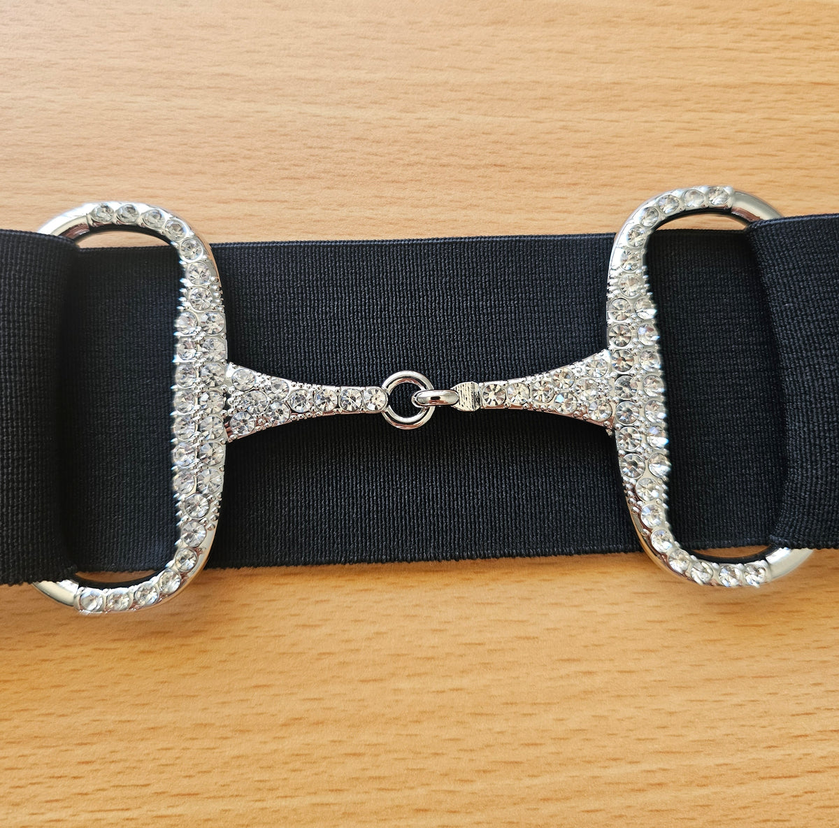 Beci Snaffle Belt - Black x Silver BLING – Beci Equi Couture